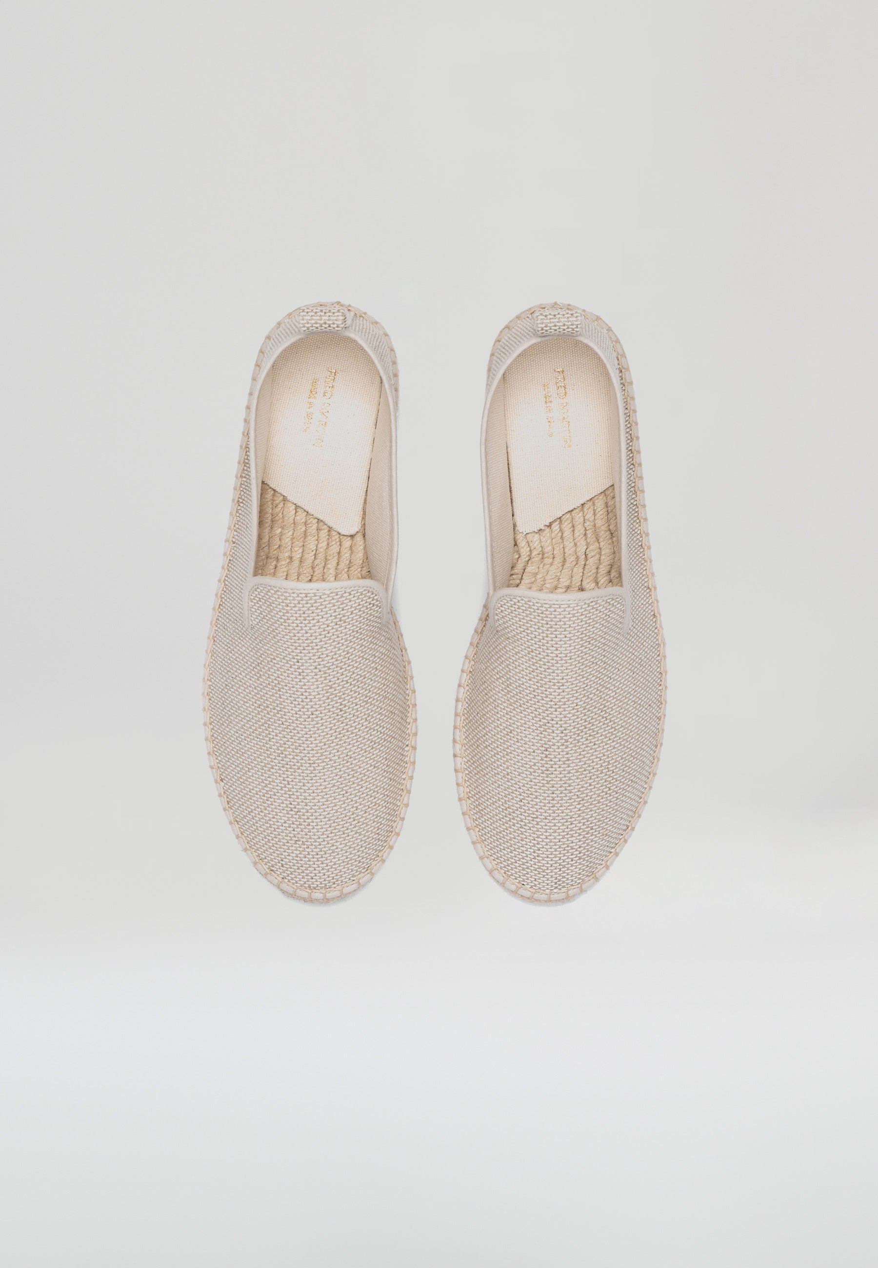 Slippers Eco-Natural Eco Fabric. White-Men. Fred Martin Collection