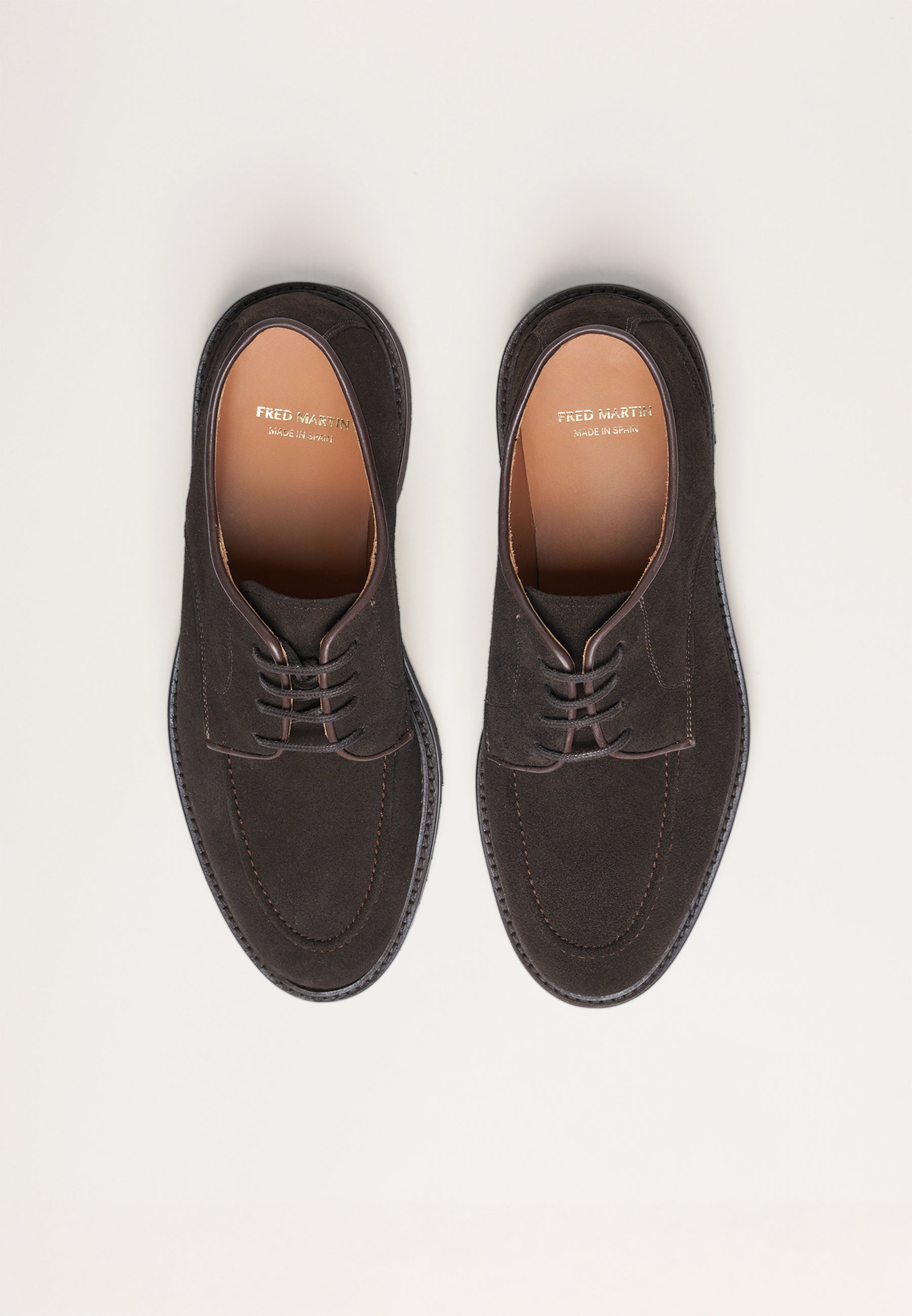 Derbies - Testa Brown Suede – Fred Martin